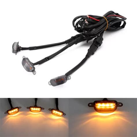 SMOKED LENS AMBER LED Lamp Raptor Front Grille Running Light Pour Ford