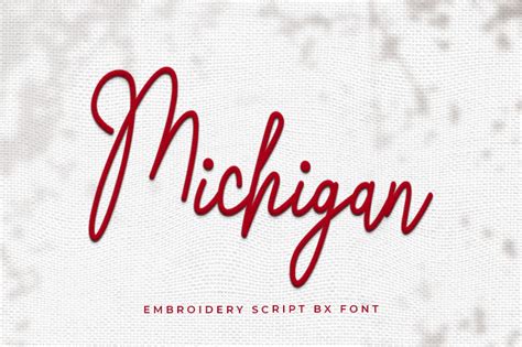 Michigan Embroidery Font Embroidery Script Font Embroidery Bx Font Embroidery Cursive Font