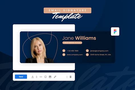 Подпись электронной почты Веб сайты Наборы Ux и Ui Включая эл адрес и шаблон Envato Elements