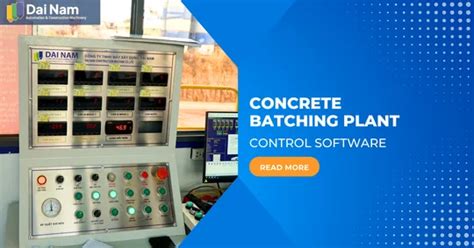 Concrete Batching Plant Control Software Dainam Concrete Batching