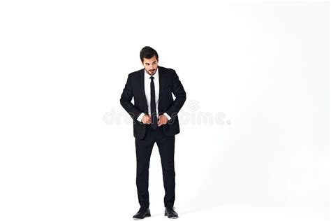 Man Business Smile With Teeth In A Suit Business Job Walks Open Mouth