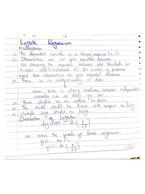 Logistic Regression Pdf