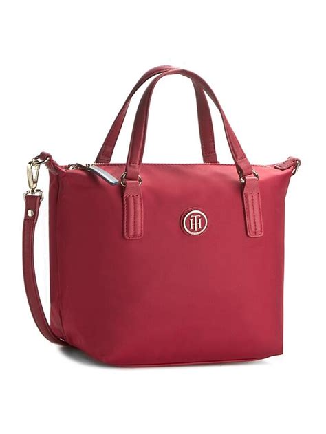 Tommy Hilfiger Torebka Poppy Small Tote AW0AW03191 Czerwony Modivo Pl
