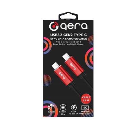 สายชาร์จ สายดาต้า Gera Usb 32 Gen2 Sync Data And Charge Cable Type C