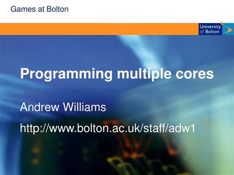 PPT Programming Multiple Cores PowerPoint Presentation Free Download ID