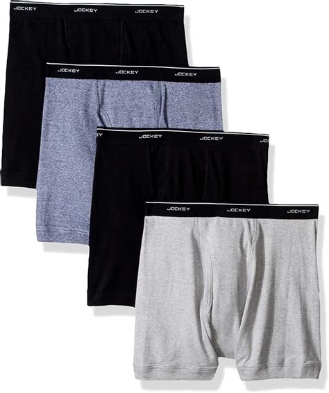 Jockey Men S Cotton Full Rise Boxer Brief Pack Amazon Co Uk Clothing