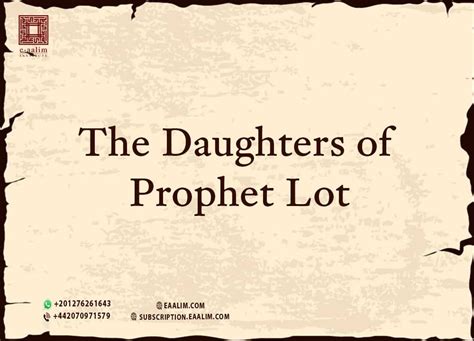 The Daughters Of Prophet Lot Eaalim Institute