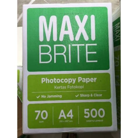 Jual Kertas Hvs A4 FOTOCOPY MAXI BRITE 70 GSM 500 LEMBAR A4 Shopee
