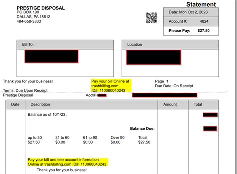 Pay My Bill Prestige Disposal