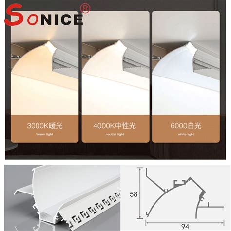 P5894w934 Led Wall Reflector Led Profile With Reflective Surface Linear
