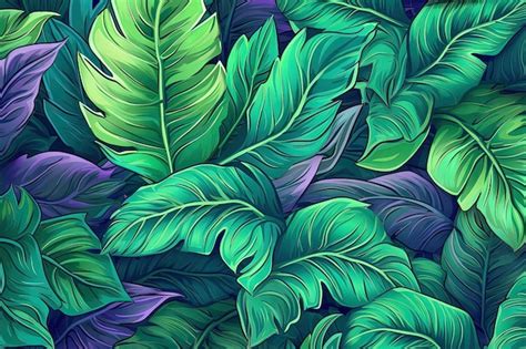 Premium AI Image Leaf Seamless Texture