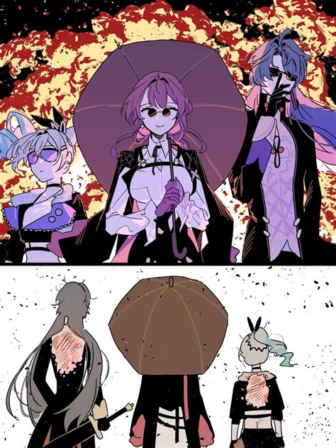 Kafka Silver Wolf And Blade Honkai And More Drawn By D Danbooru