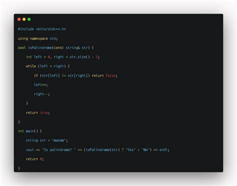 Vishnu Kumar On Linkedin Palindromecheck Twopointertechnique Cplusplus Learningjourney