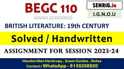 FREE IGNOU BEGC Solved Assignment Download
