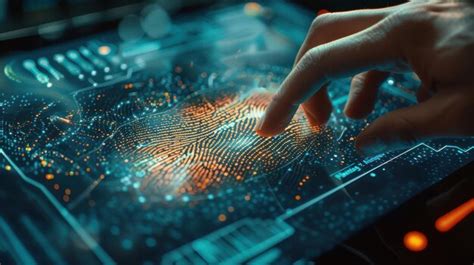 A Machine Recognizes And Measures Fingerprints Premium Ai Generated Image