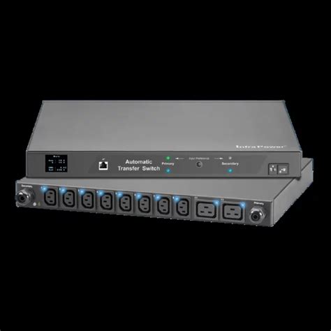 Rackpower Automatic Transfer Switch 208v 20a 9 Rec Black Steel Nvent Data Solutions