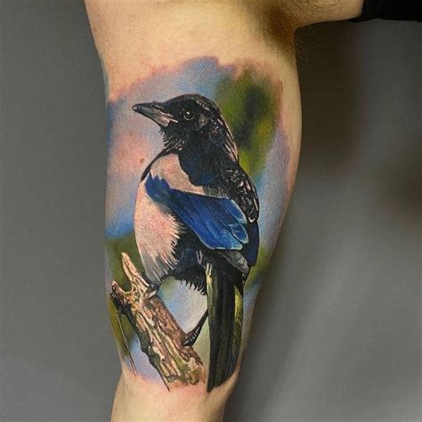 Magpie Colour Tattoo Tattoos Color Tattoo Tattoos And Piercings