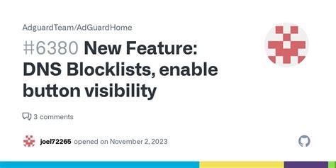 New Feature Dns Blocklists Enable Button Visibility · Issue 6380 · Adguardteamadguardhome