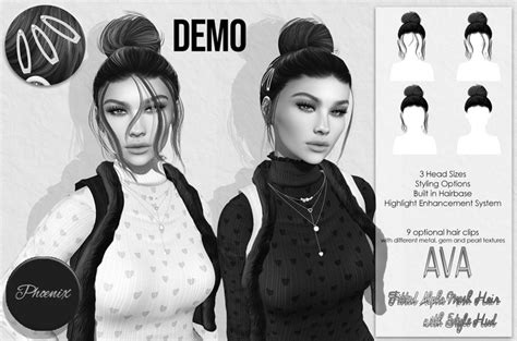 Second Life Marketplace Phoenix Ava Hair Demo
