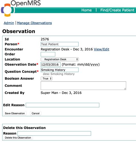 How Delete Encounters And Obs From Patient Implementing Openmrs Talk