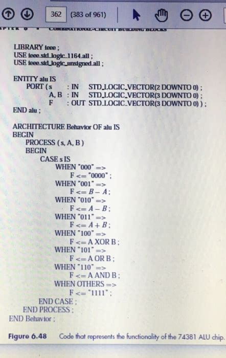 Solved V Your Brown Vranesic Text Provides Possible Vhdl Chegg
