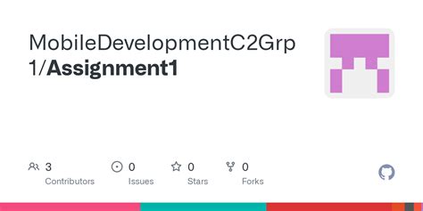 Github Mobiledevelopmentc2grp1assignment1