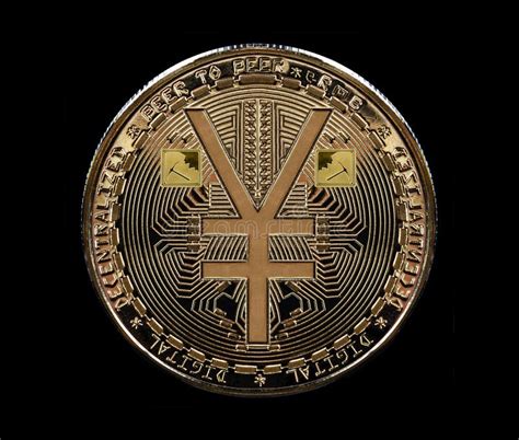 E Rmb Gold Coin Over 100 Yuan Banknotes Conceptual Image Of The