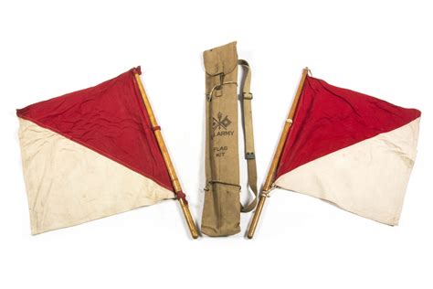 Complete Us Army Signal Flags Kit Fjm44