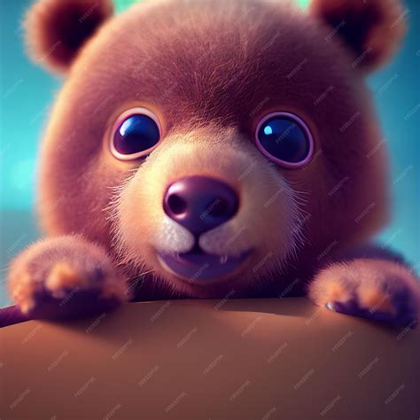 Premium Photo Cute Little Teddy Bear Character