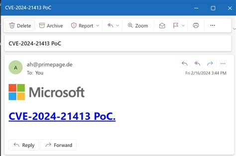 Github Xaitaxcve 2024 21413 Microsoft Outlook Remote Code Execution