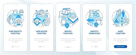 Premium Vector Functions Blue Onboarding Mobile App Screen
