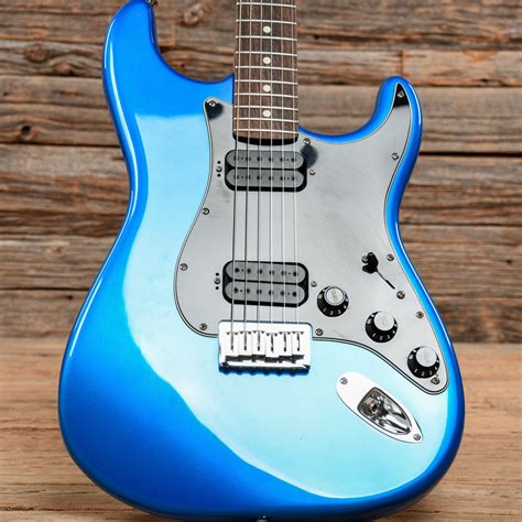 Fender American Series Stratocaster Hh Hardtail Chrome Blue 2003