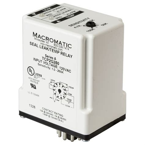 Macromatic Socket Mounted 7 A Current Rating Sealtemp Relay