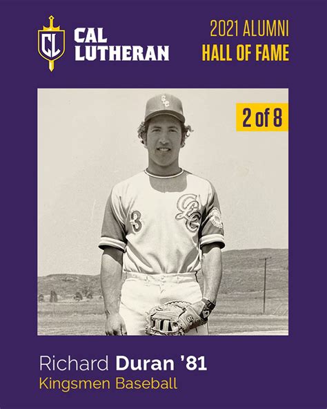 Cal Lutheran Alumni Richard Duran 81 A First Baseman Was The First
