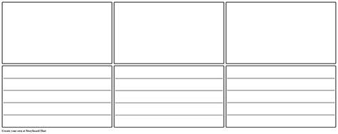 Pusty Szablon Storyboard Z Liniami Szerokimi Storyboard