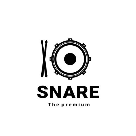 Musical Instrument Logo Illustration Snare Silhouette Suitable For
