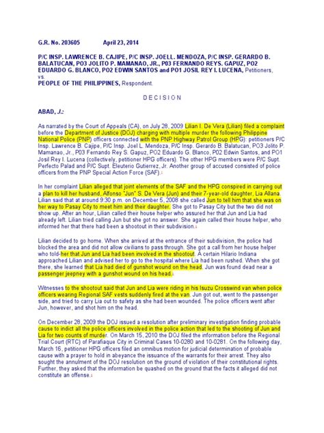 Cajipe Vs People Pdf Lawsuit Prosecutor