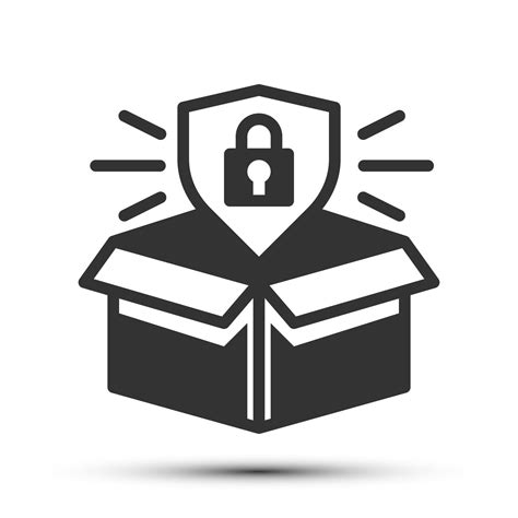 Simple Security Solid Icon Logistic Product Security Related Concept