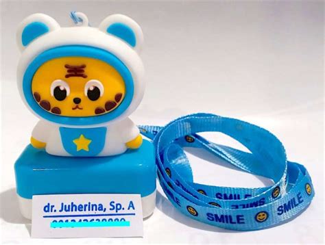 Jual Stamp Custom Stamp Gantungan Tali Stempel Nama Karakter Animal