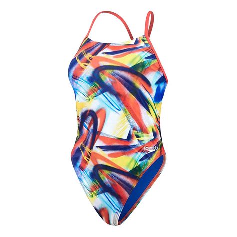 Speedo Allover Digital Lattice One Piece Swimsuit Women Deporvillage