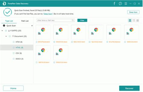 Gjenopprett slettede HTML HTM filer fra bærbar PC 20K brukere prøvd