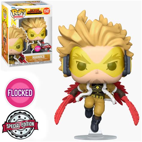 Funko Pop My Hero Academia Exclusive Hawks 1147 Flocked Atacado