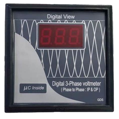 gds ac 3 phase digital input output voltmeter dimension 96 96