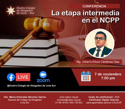 La Etapa Intermedia En El NCPP Colegio De Abogados De Lima Sur