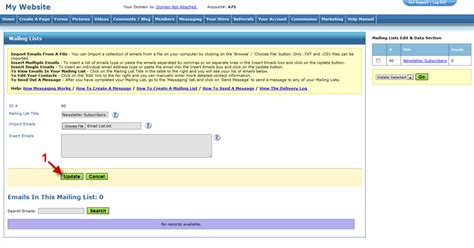 Create A Mailing List