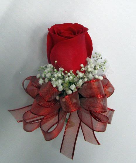 Red Pin On Corsage Salisbury Md Corsage And Boutonniere Kittys Flowers