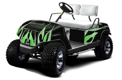 Yamaha G Series Golf Cart Graphic Kit 1995 2006 Tribal Flames Black