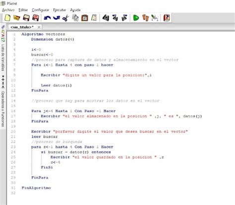 Vectores En PseInt