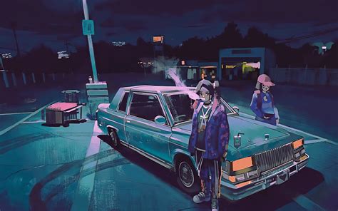 1680x1050 Anime Girl In Parking Lot 4k Wallpaper1680x1050 Resolution Hd 4k Wallpapersimages