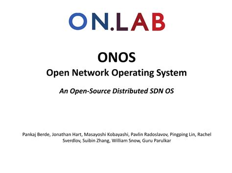 Onos Open Network Operating System An Open Source Distributed Sdn